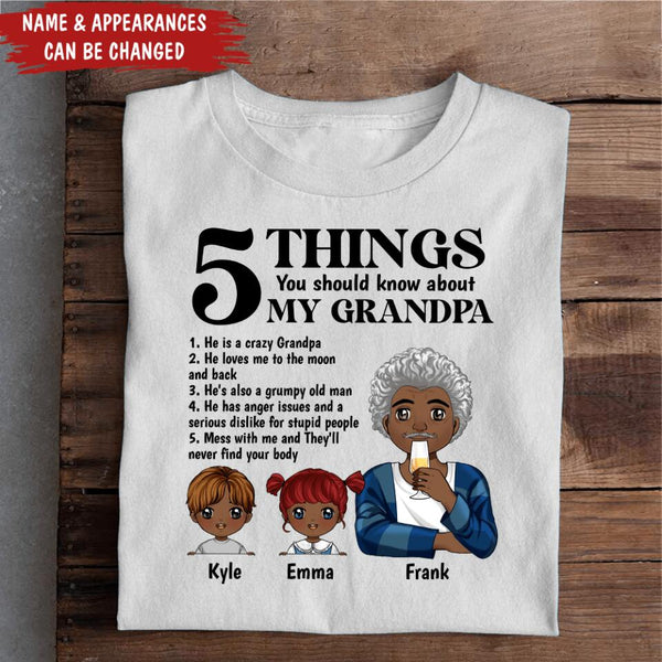 5 Things You Should Know About My Grandpa, Gift For Dad, Gift For Gran ...