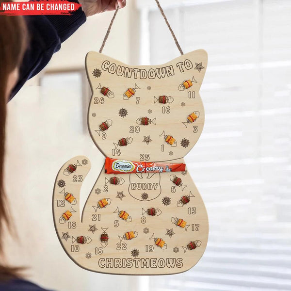 Personalized Cat Santa Treat Countdown To Santa Paws - Cat Lovers Gift ...