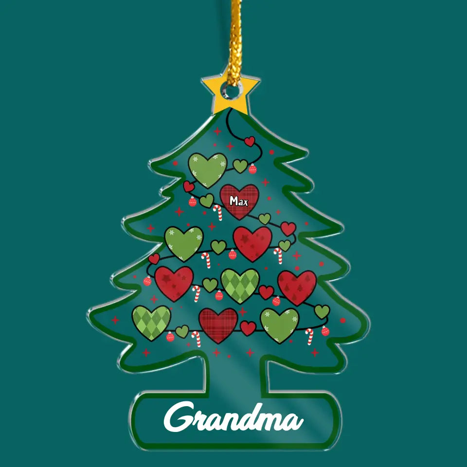 Grandma Christmas Tree - Personalized Acrylic Ornament, Christmas Gift ...